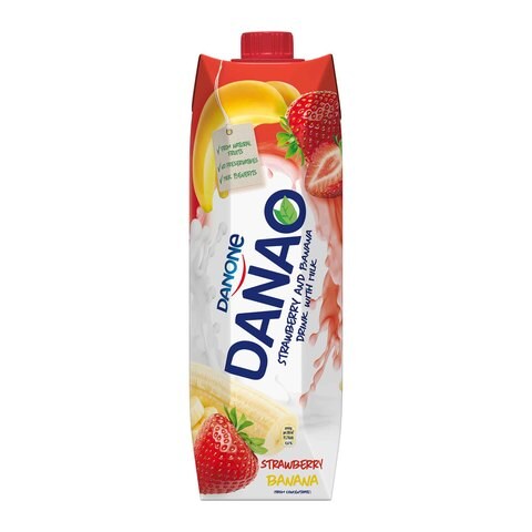Danone Danao Strawberry And Banana Flavour Drink With Milk - 1 Liter ...