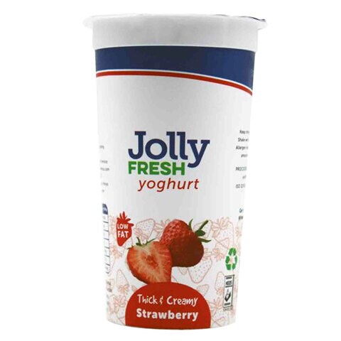 Buy Jolly Fresh Thick And Creamy Strawberry Cup Yoghurt 250ml Online ...