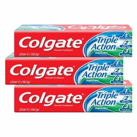 COLGATE TOOTHPASTE TRPL ACT 125MLX3 price in Kuwait | Carrefour Kuwait ...