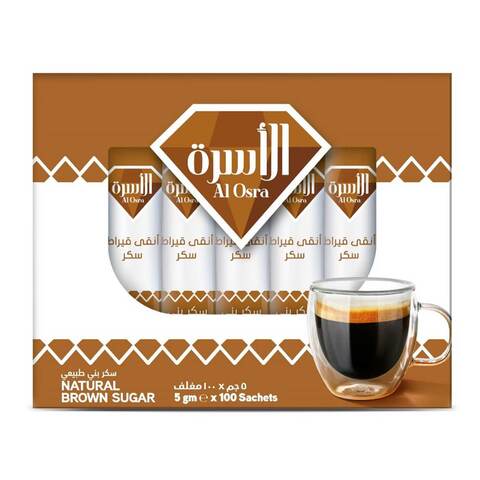 Al Osra Natural Brown Sugar 5g X 100 Sachets price in Saudi Arabia ...