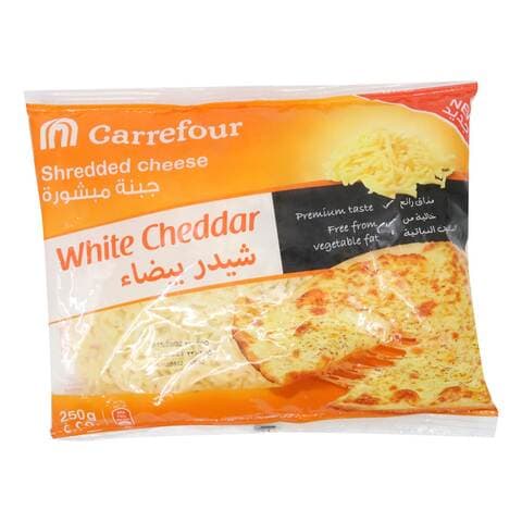 Carrefour White Shredded Cheddar Cheese 250g price in UAE | Carrefour ...