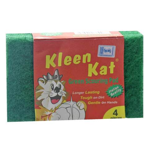 Buy Kleen Kat Green Scouring Pad 4 Pieces Online - Carrefour Kenya