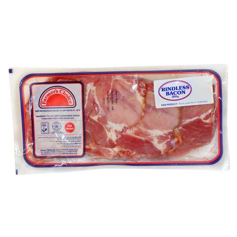 Buy Farmers Choice Rindless Bacon 200 gr Online - Carrefour Kenya