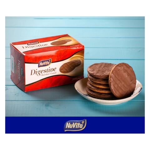 Buy Nuvita Digestive Chocolate Coated Biscuits 200G Online - Carrefour ...