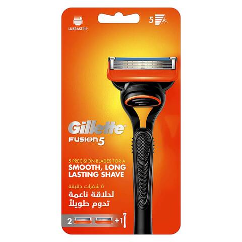 Gillette Fusion 5 Men Razor Handle + 2 Blades Online | Carrefour Egypt