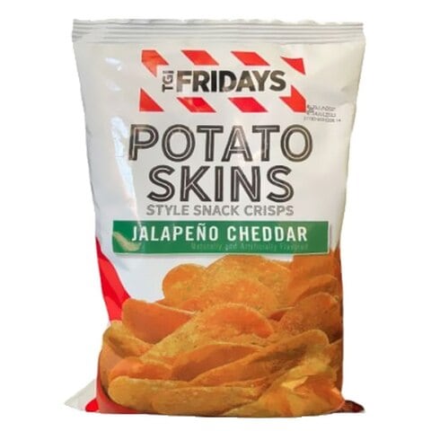 TGI Fridays Jalapeno Cheddar Potato Skins Style Crisp Snacks 113.4g ...