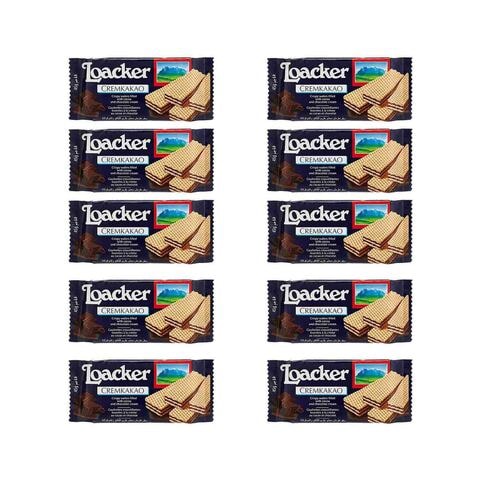 Loacker Cremkakao Wafer 45g Pack of 10 price in UAE | Carrefour UAE ...