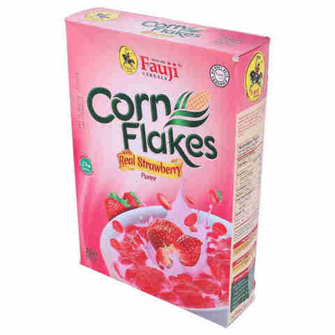 Buy Fauji Corn Flakes With Real Strawberry Puree 250 gr Online ...
