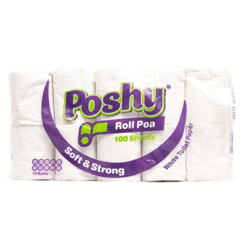 Buy Poshy Roll Poa Toilet Tissue Roll 10 Pack Online - Carrefour Kenya