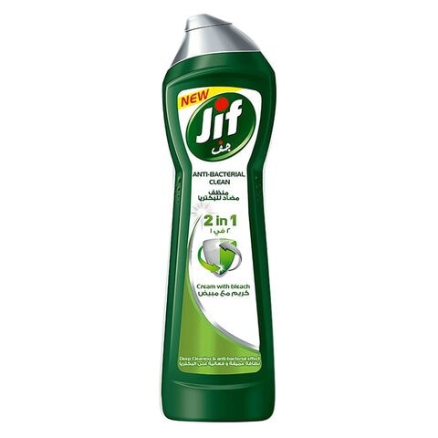 Jif Antibacterial Cream Cleaner With Bleach 2In1 Removes Tough Dirt And ...