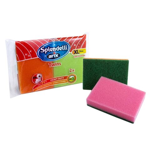 SPLENDELLI ARIX DISH WASHING SPONGE x2 price in Kuwait | Carrefour ...