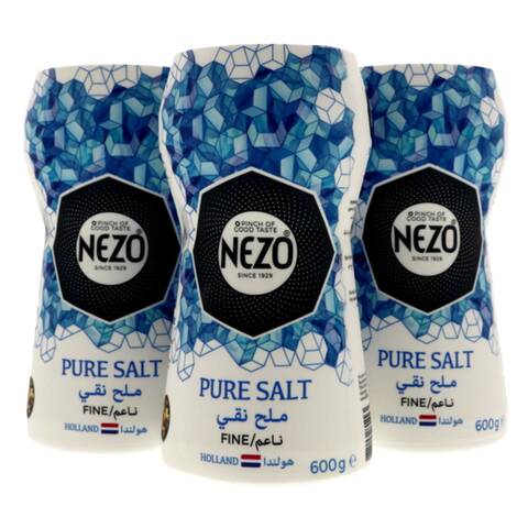 Nezo Pure Fine Salt 600g Pack of 3 price in UAE | Carrefour UAE | supermarket kanbkam