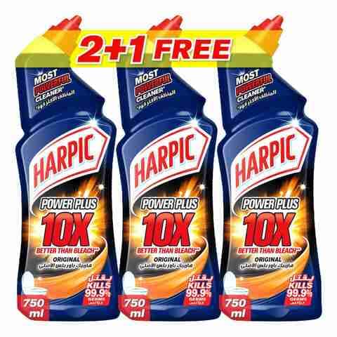 Harpic Power Plus Original Toilet Cleaner 750ml Pack of 3 price in UAE | Carrefour UAE ...