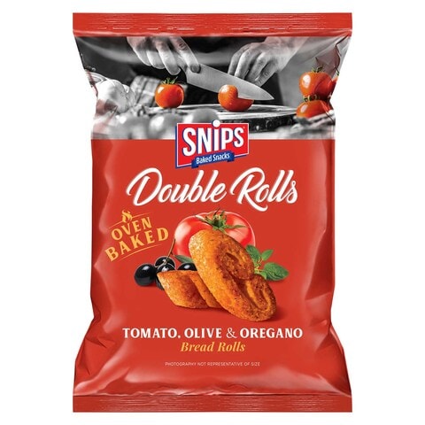 Snips Oven Baked Double Bread Rolls Tomato Olive And Oregano 80g price ...