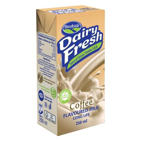 Buy Brookside Dairy Fresh Coffee Flavoured Milk 250Ml X Pack Of 6 Long ...