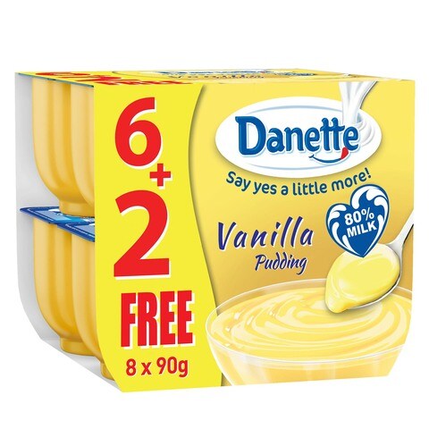 Danette Vanilla Pudding 90g Pack of 8 price in UAE | Carrefour UAE ...