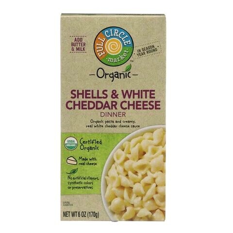 Full Circle Market Shells And White Cheddar Cheese Dinner Pasta 170g ...