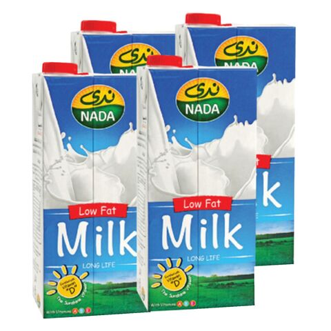 Nada Low Fat Long Life Milk 1L Pack of 4 price in UAE | Carrefour UAE ...