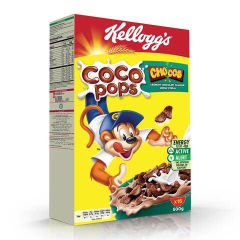 Kellogg's Choco Pops Cereal - 480 gram Online | Carrefour Egypt