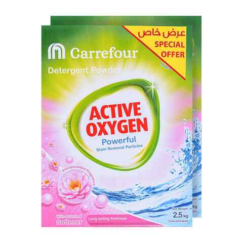 Carrefour Active Oxygen Powerful Top Load Softener Detergent Powder 2 ...