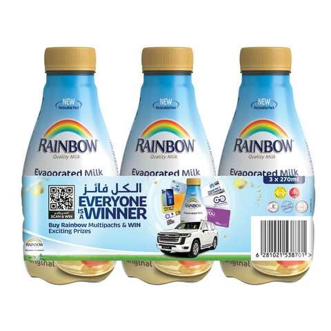 Rainbow Original Evaporated Milk 270ml Pack of 3 price in UAE ...