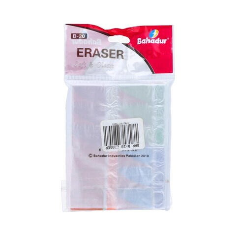 Bahadur Soft & Clean B-20 Erasers 12Pcs