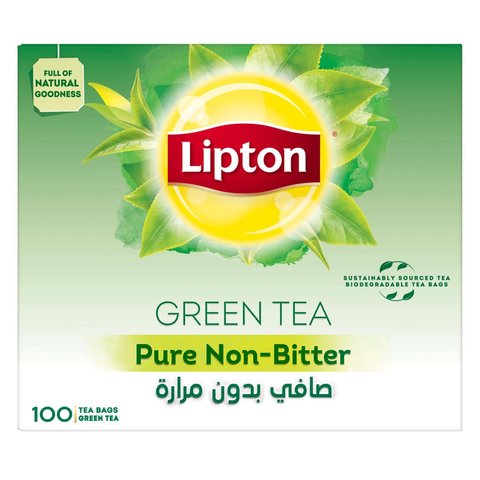 Lipton Green Tea Pure Non-Bitter 100 Teabags price in Kuwait ...