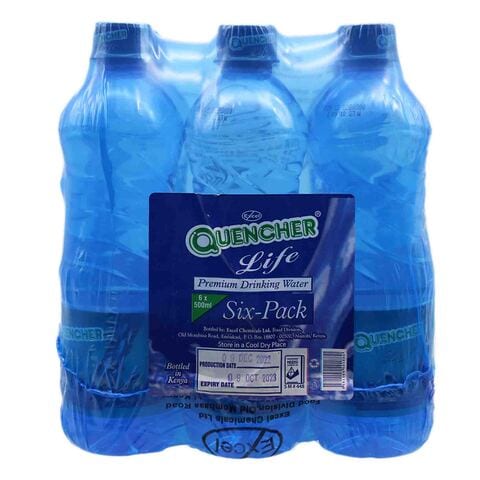 Buy Quencher Life Premium Drinking Water 500ml x Pack of 6 Online ...