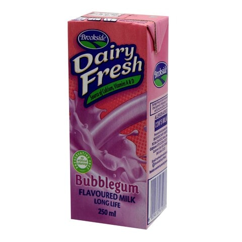 Buy Brookside Dairy Fresh Bubble Gum Flavoured Milk 250ml - Long Life ...
