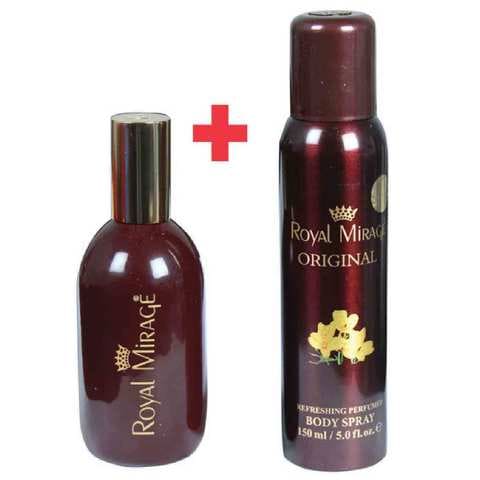Royale Mirage Eau De Toilette 120ml With Body Spray Purple 150ml price ...