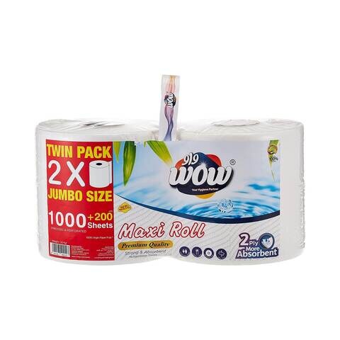Wow Maxi Roll 2 Ply 2 Count price in UAE | Carrefour UAE | supermarket ...
