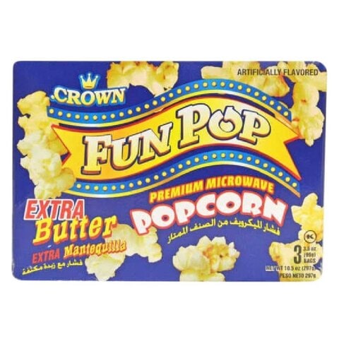 Crown Fun Pop Extra Butter Popcorn 297g price in Kuwait | Carrefour ...