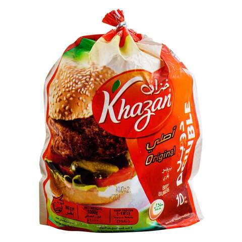 Khazan Original Double Beef Burger 1kg price in Kuwait | Carrefour ...