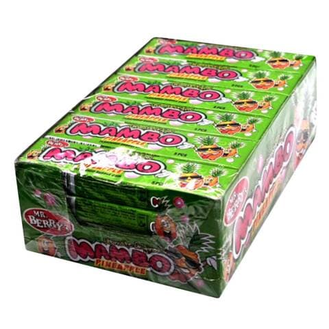 Buy Mr. Berry Mambo Pineapple Bubble Gum 5 Pieces x Pack of 24 Online ...