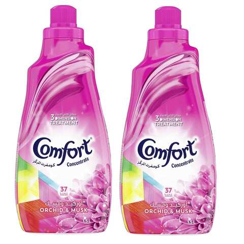 Comfort Concentrated Fabric Softener Orchid And Musk 1.5L Pack of 2 price in UAE | Carrefour UAE ...