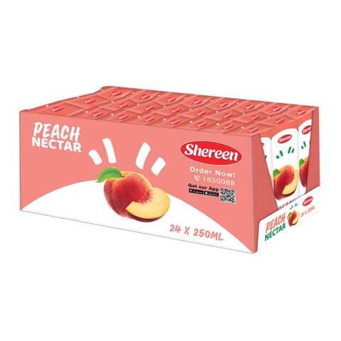 Shereen Peach Nectar Juice 250ml x Pack of 24 price in Kuwait ...