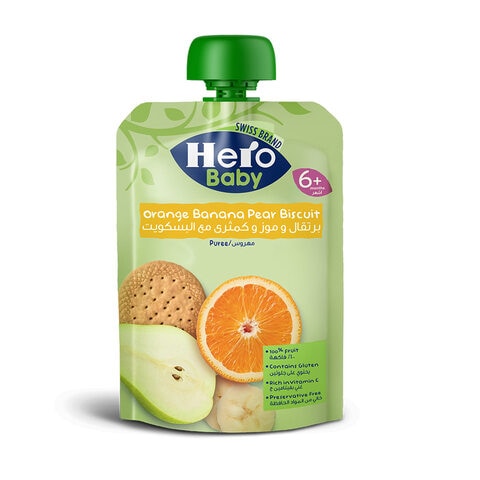 Hero Baby Pouch Orange Banana Pear Biscuit -100 gm price in Egypt ...