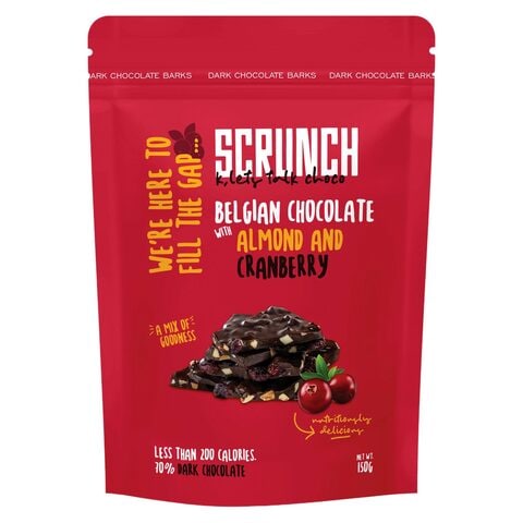 Life Snacks Scrunch Belgian Dark Chocolate Barks With Almond And ...
