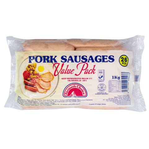 Buy Farmers Choice Pork Sausages 1Kg Online - Carrefour Kenya