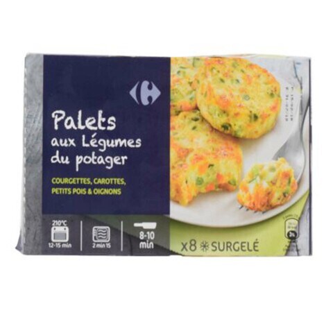Buy Carrefour Frozen Cooked Small Vegetable Burger Palets 300g Online ...