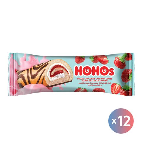 Hohos Strawberry and Cream Rolled Cake - 12 Pieces price in Egypt ...