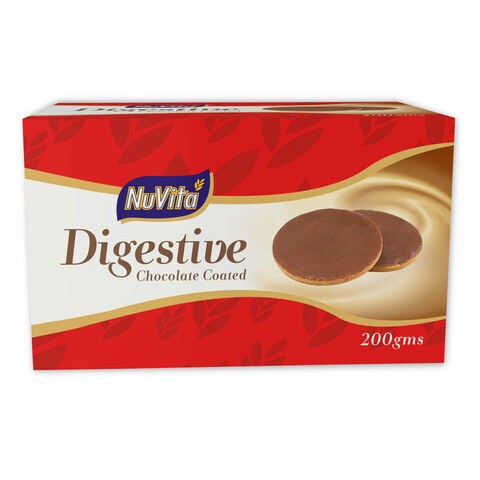 Buy Nuvita Digestive Chocolate Coated Biscuits 200G Online - Carrefour ...