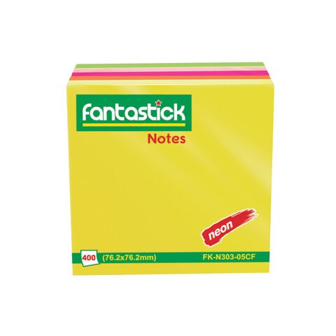 Fantastick Neon Sticky Notes FK-N303-05CF Multicolour 400 Sheets price ...