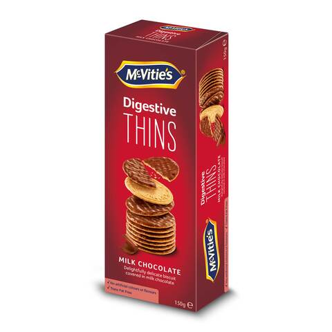Buy Mcvities Digestive Biscuit Thins - Milk Chocolate Flavor - 150 gram ...