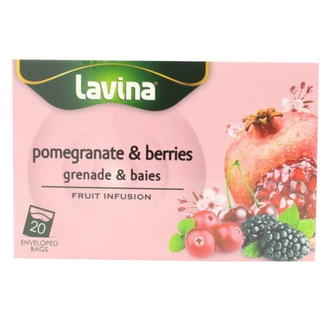 Lavina Pomegranate And Berries Fruit Infusion Tea Bag 2g x 20 Pieces ...