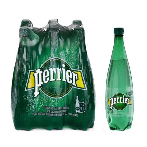 Perrier Sparkling Natural Mineral Water 1L Pack of 6 price in UAE | Carrefour UAE | supermarket ...