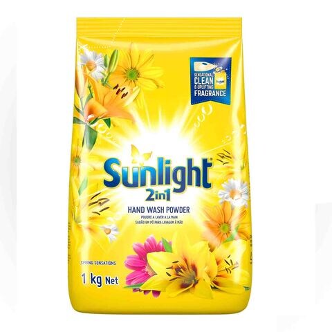 Buy Sunlight 2 in 1 Hand washing Powder Spring Sensations 1kg Online ...