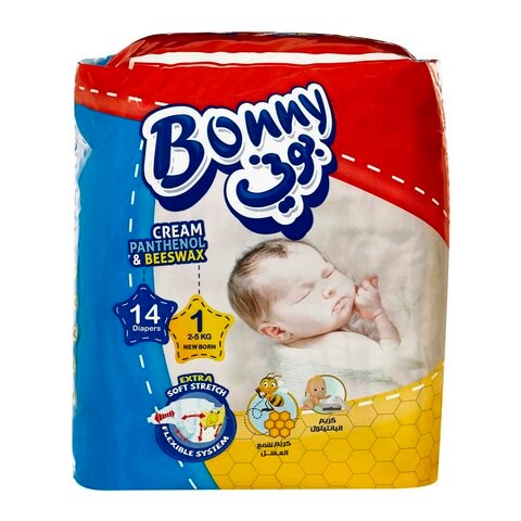 Bony Baby Diapers 1 Newborn , 2-5 kg - 14 Diapers price in Egypt ...