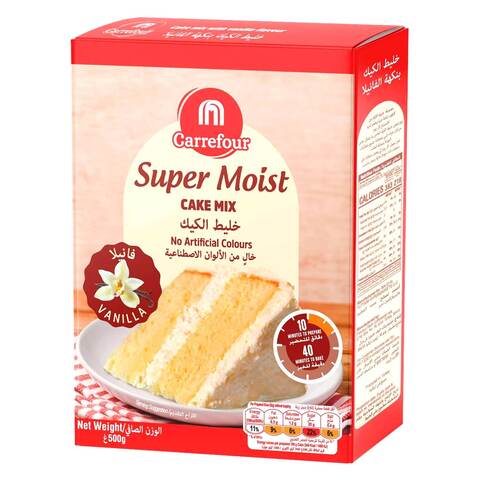 Carrefour Super Moist Vanilla Cake Mix 500g Online | Carrefour KSA