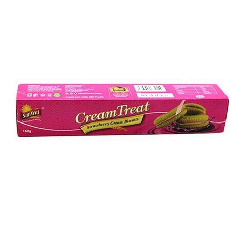 Buy Sunveat Cream Treat Strawberry Wafer 160g Online - Carrefour Kenya